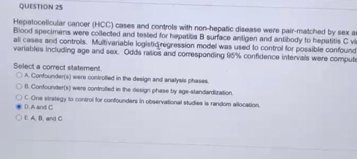 Solved Hepatocellcular cancer (HCC) cases and controls with | Chegg.com
