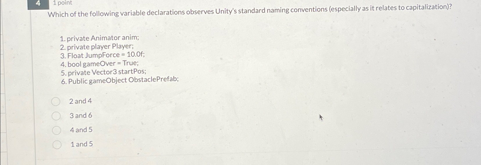 Solved 4,1 ﻿pointWhich of the following variable | Chegg.com