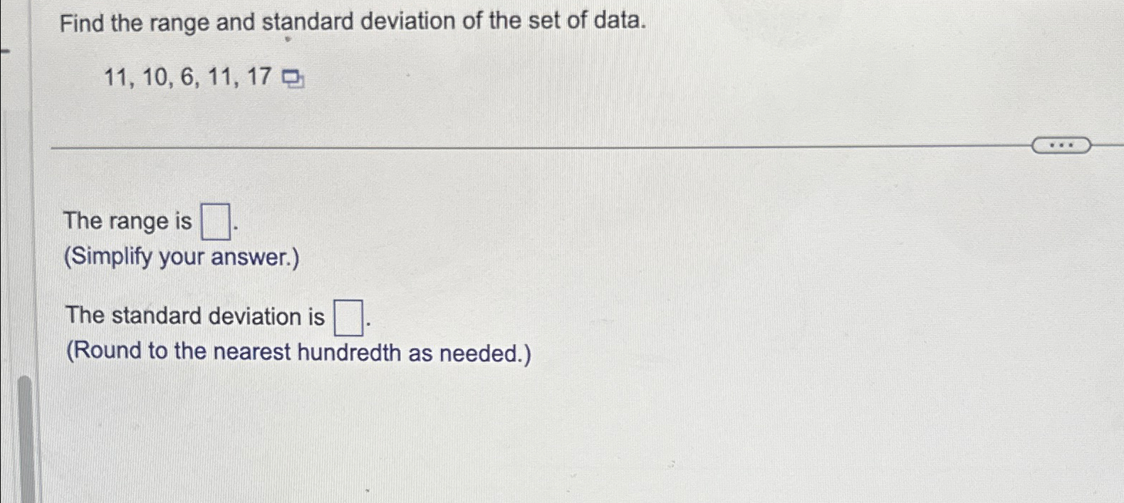 Solved Find the range and standard deviation of the set of | Chegg.com