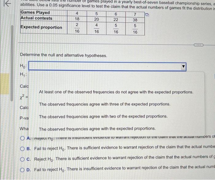 Solved Determine the null and alternative hypotheses. | Chegg.com