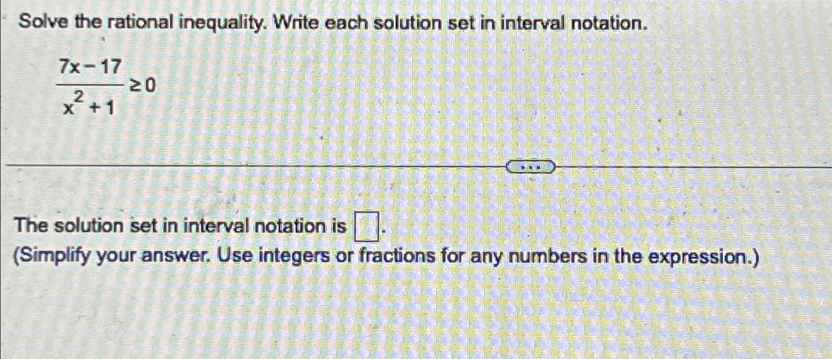 Solved Solve the rational inequality. Write each solution | Chegg.com