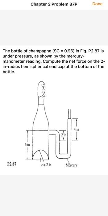 Solved Chapter 2 Problem 87P Done The bottle of champagne | Chegg.com