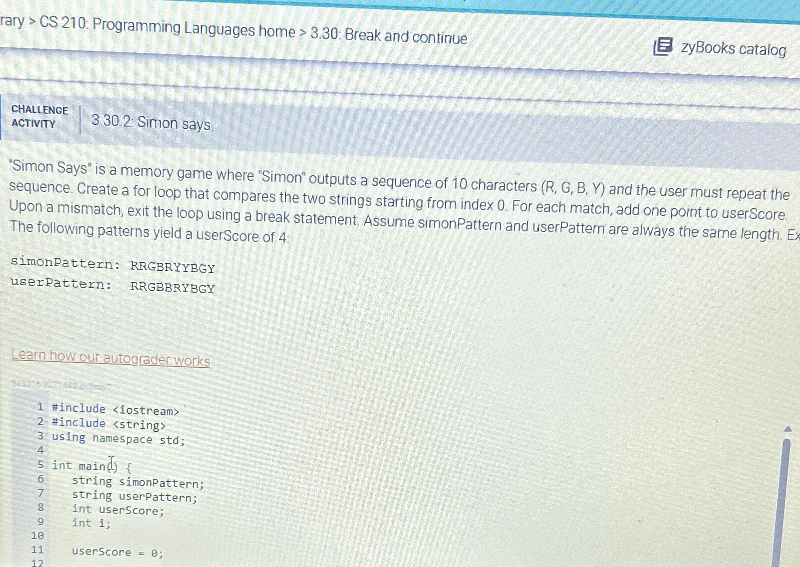 Solved rary > ﻿CS 210: Programming Languages home >3.30 ﻿: | Chegg.com