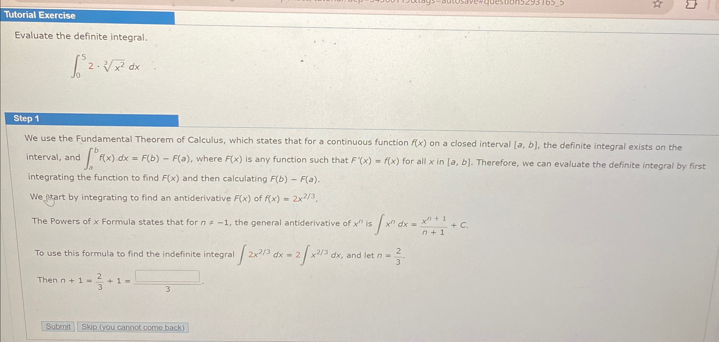 Solved Tutorial Exerciseevaluate The Definite 2211