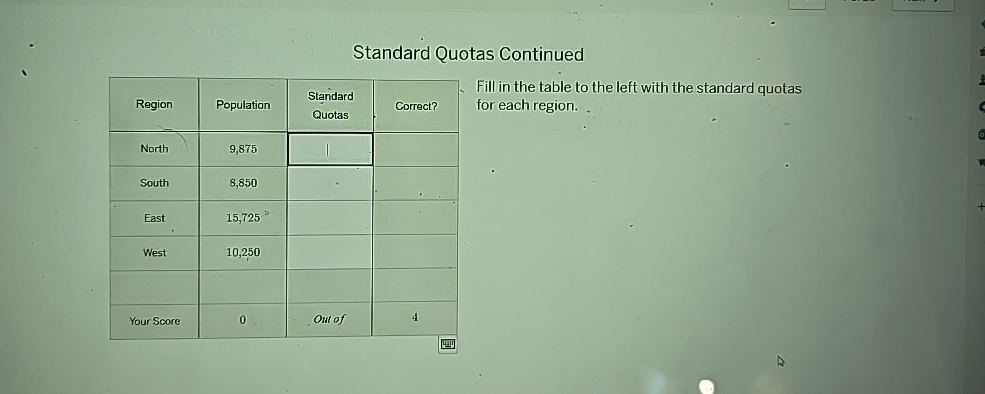 Solved Standard Quotas | Chegg.com