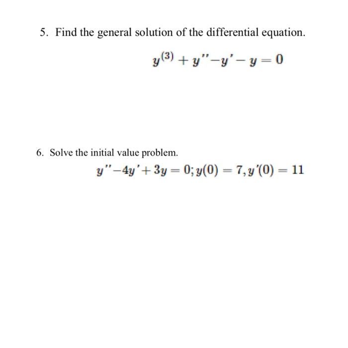 Solved 5. Find the general solution of the differential | Chegg.com