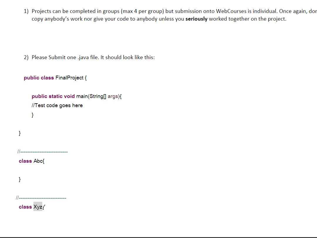 Solved 1) Projects can be completed in groups (max 4 per | Chegg.com
