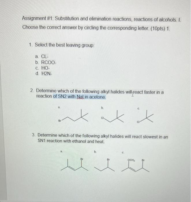 Solved Assignment #1: Substitution and elimination | Chegg.com