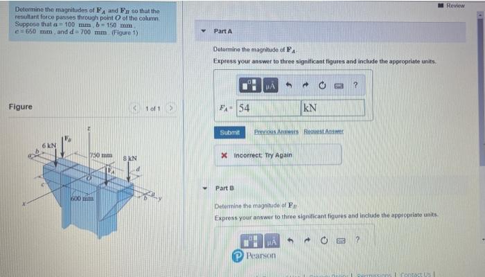 Solved Review Determine the magnitudes of FA and Fn so that | Chegg.com