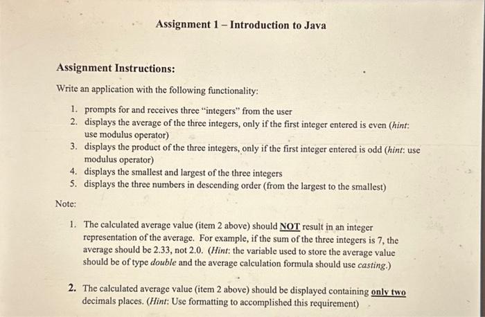 Solved Assignment Instructions: Write an application with | Chegg.com