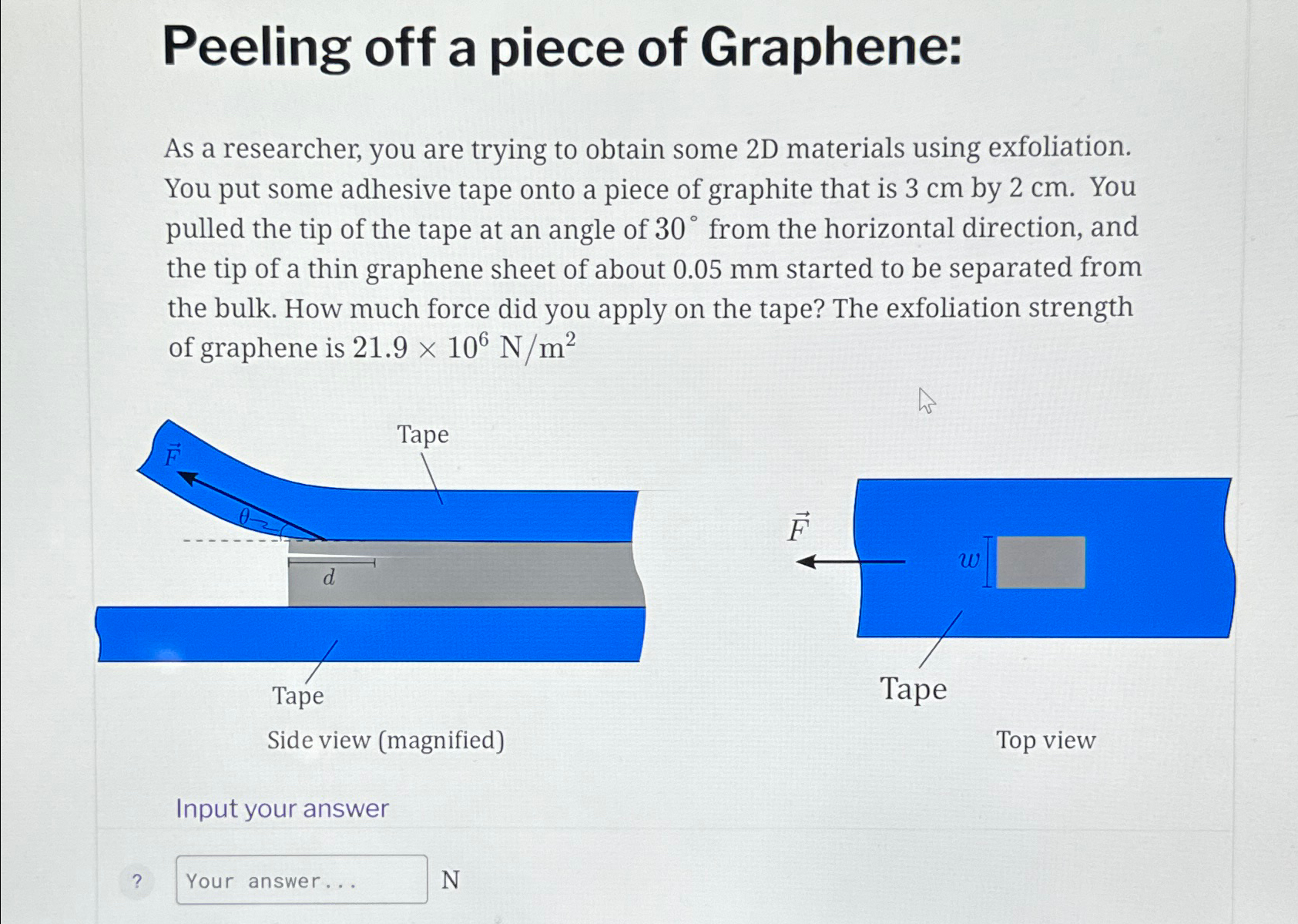 Solved Peeling off a piece of Graphene:As a researcher, you | Chegg.com
