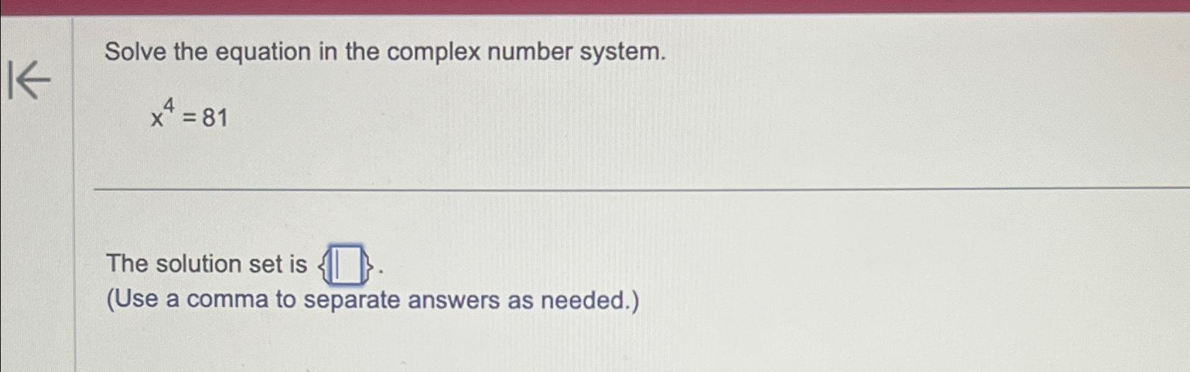 Solved Solve the equation in the complex number | Chegg.com
