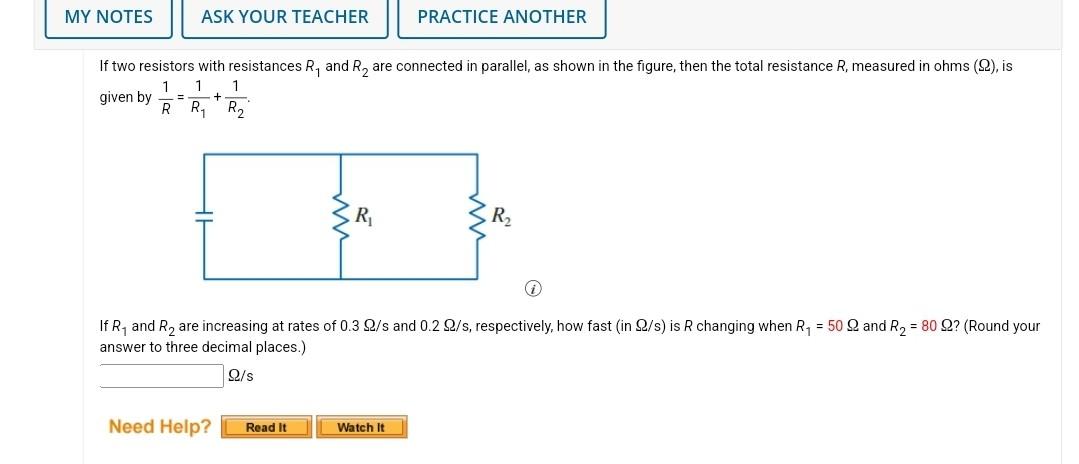 Solved If two resistors with resistances R1 and R2 are | Chegg.com