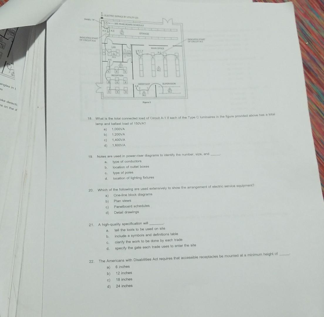 Solved 18. What is the total connected load of Circuit A-1 | Chegg.com