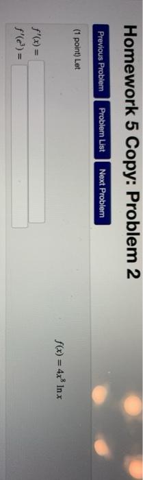 Solved Homework 5 Copy: Problem 2 Previous Problem Problem | Chegg.com