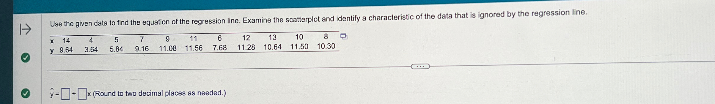 Solved Use the given data to find the equation of the | Chegg.com