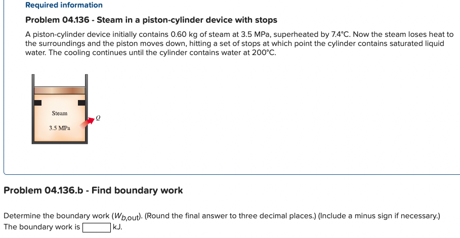 Solved Required informationProblem 04.136 - ﻿Steam in a | Chegg.com
