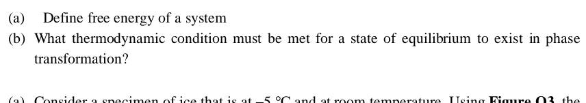 Solved (a) Define free energy of a system (b) What | Chegg.com