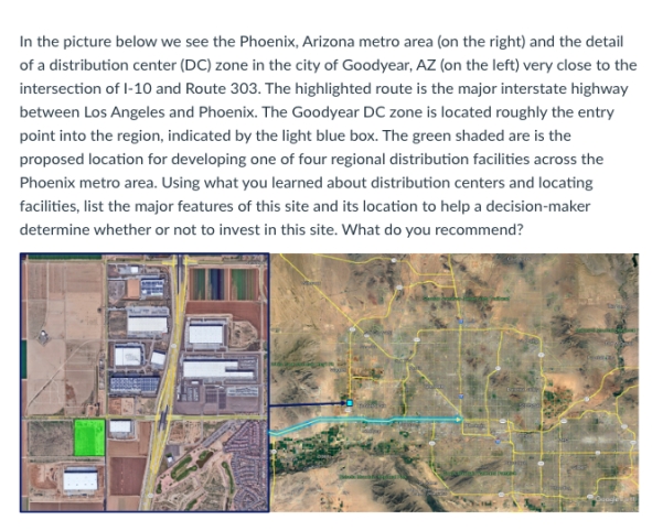 Solved In the picture below we see the Phoenix, Arizona | Chegg.com