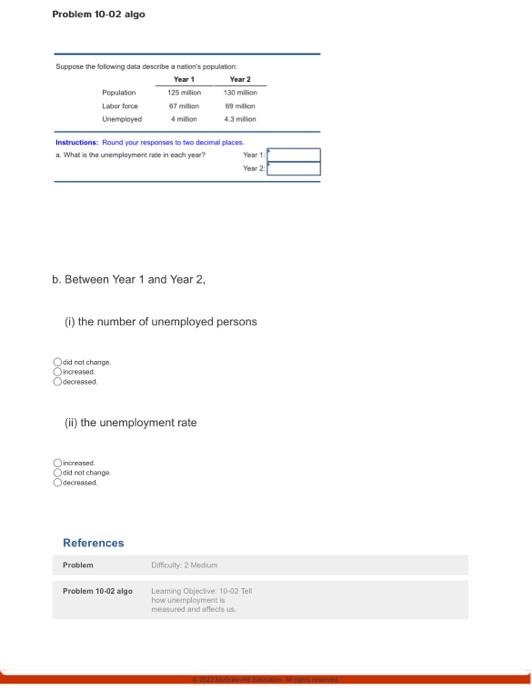 Solved Problem 10-02 algo Suppose the following data | Chegg.com