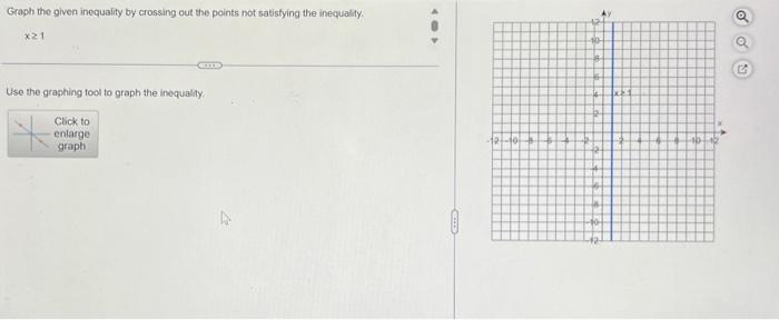 Solved Graph the given inequality by crossing out the points | Chegg.com