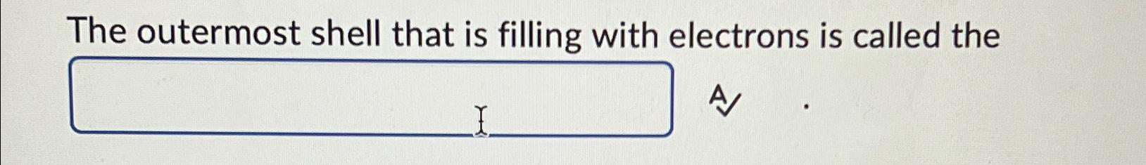 Solved The outermost shell that is filling with electrons is | Chegg.com