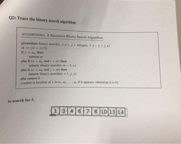 Solved Q1 Trace Algorithm 1 To Compute 8 Algorithm 1 A 