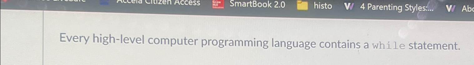 Solved Every high-level computer programming language | Chegg.com
