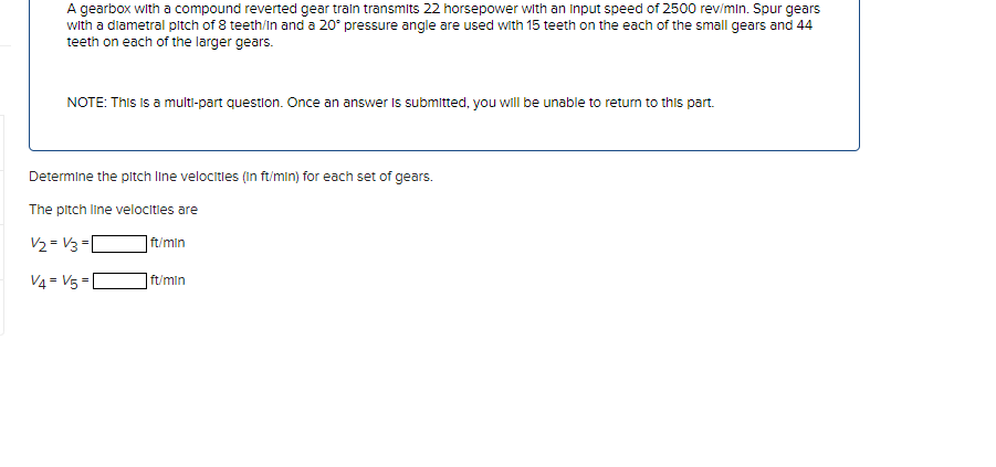 Solved A gearbox with a compound reverted gear train | Chegg.com