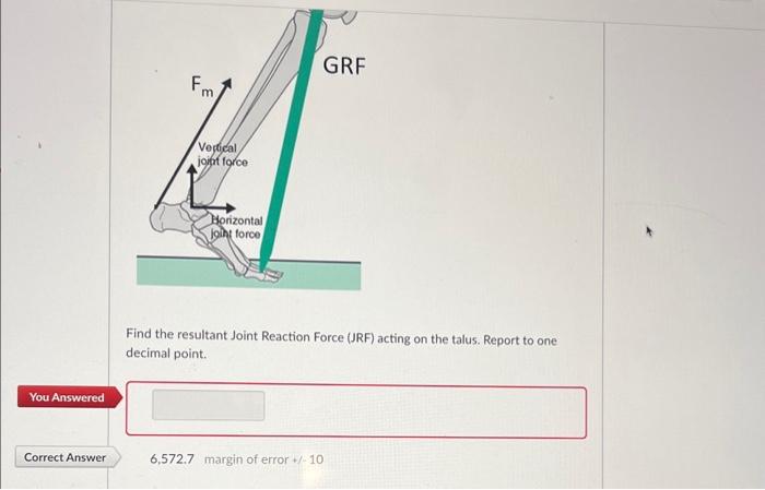 Solved During the push-off phase of walking, the GRF | Chegg.com