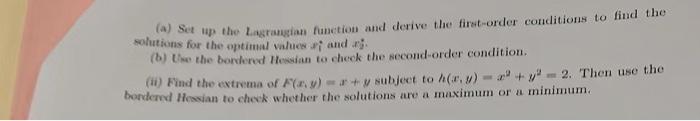 Solved (4) Solve the following two problems (i) and (ii): | Chegg.com