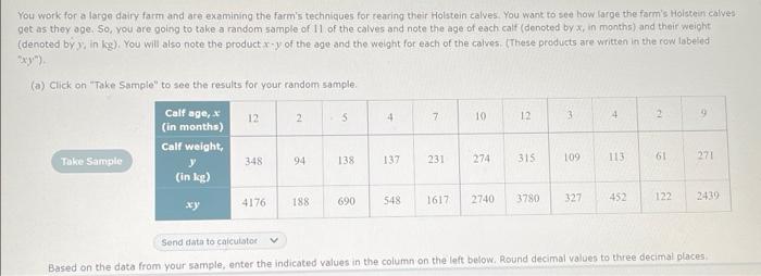 Solved You work for a large dairy farm and are examining the | Chegg.com