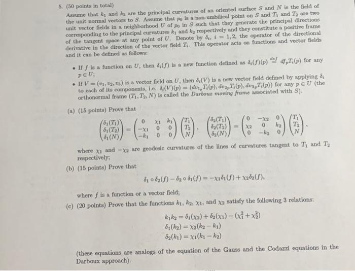 Solved 5. (50 points in total) Assume that k1 and k2 are the | Chegg.com