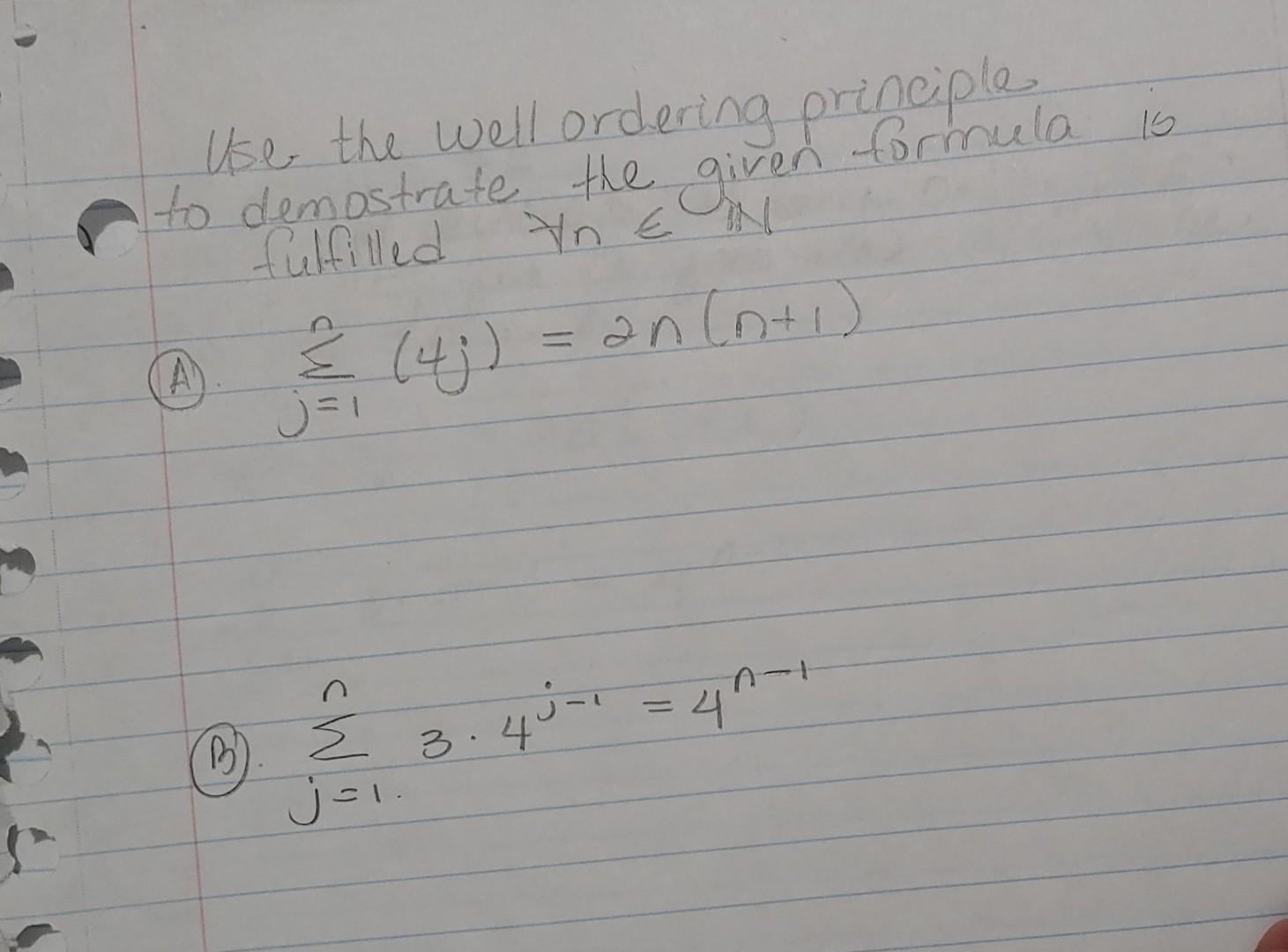 Solved Use the well ordering principle to demostrate the | Chegg.com