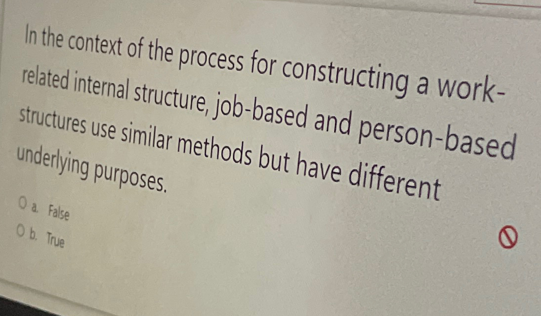 Solved In the context of the process for constructing a | Chegg.com