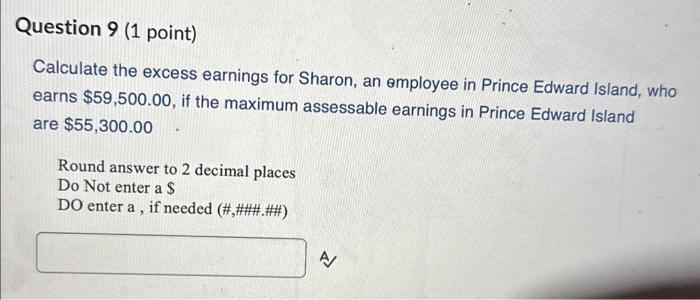 Solved Calculate the excess earnings for Sharon, an employee | Chegg.com