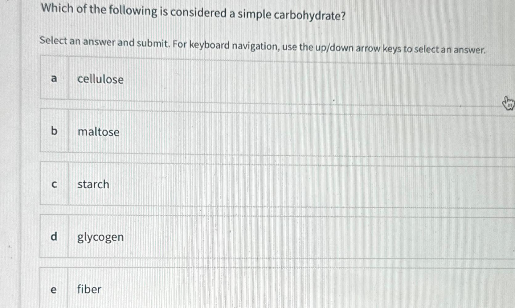 Solved Which of the following is considered a simple | Chegg.com