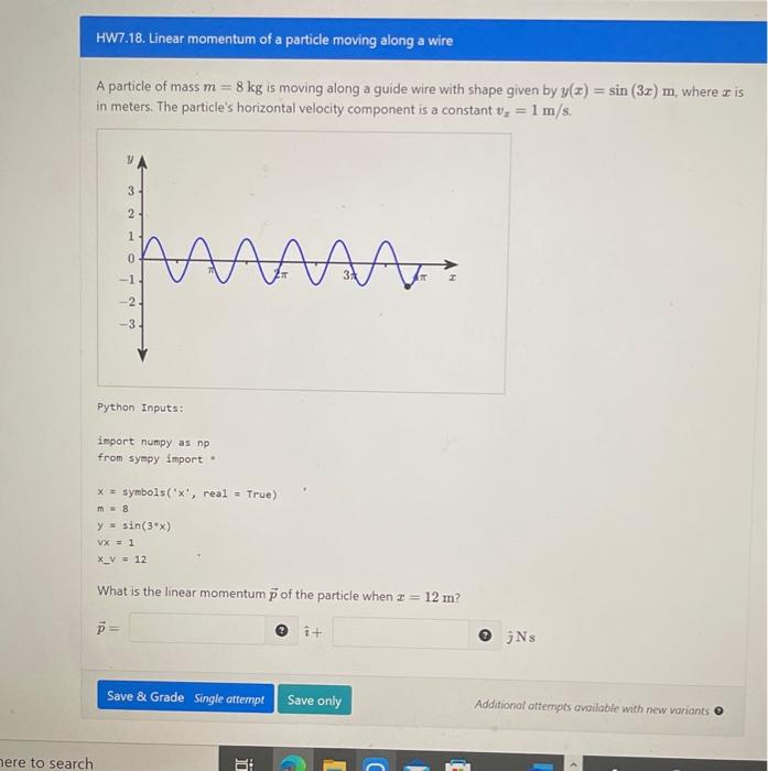 Solved A particle P of mass m=4 kg is moving in the plane | Chegg.com
