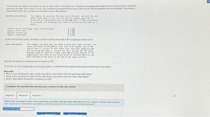 weid the cars aher the ev years of use. The | Chegg.com