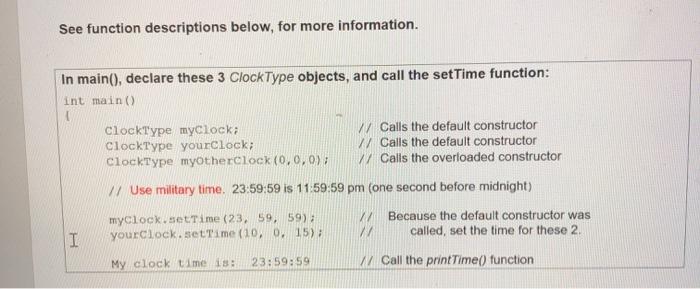 Solved HW_7-1b - Class ClockType - 3 Files: Source.cpp - | Chegg.com