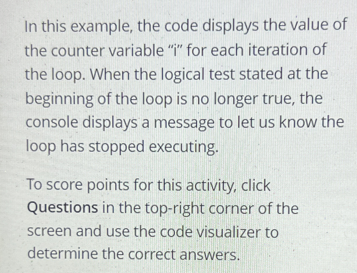 Solved In this example, the code displays the value of the | Chegg.com
