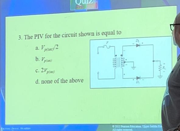Solved The PIV for the circuit shown is eaual | Chegg.com
