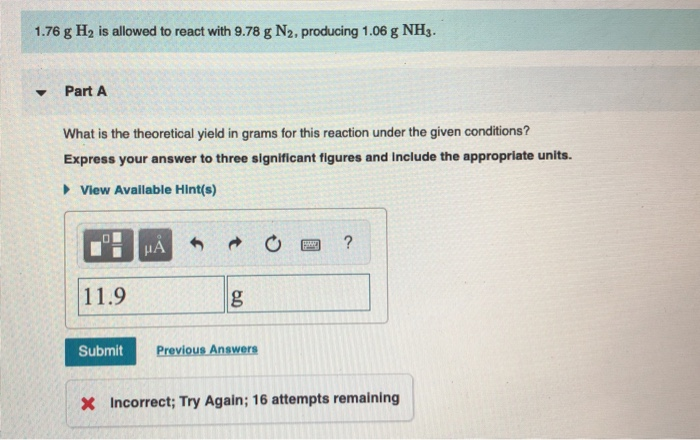 Solved The Haber-Bosch process is a very important | Chegg.com