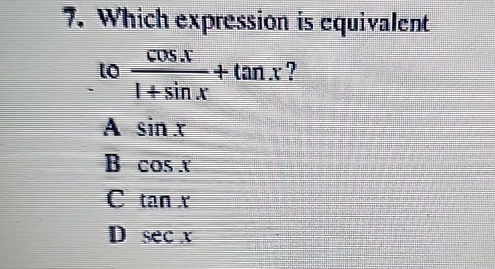 Solved Which expression is equivalent | Chegg.com