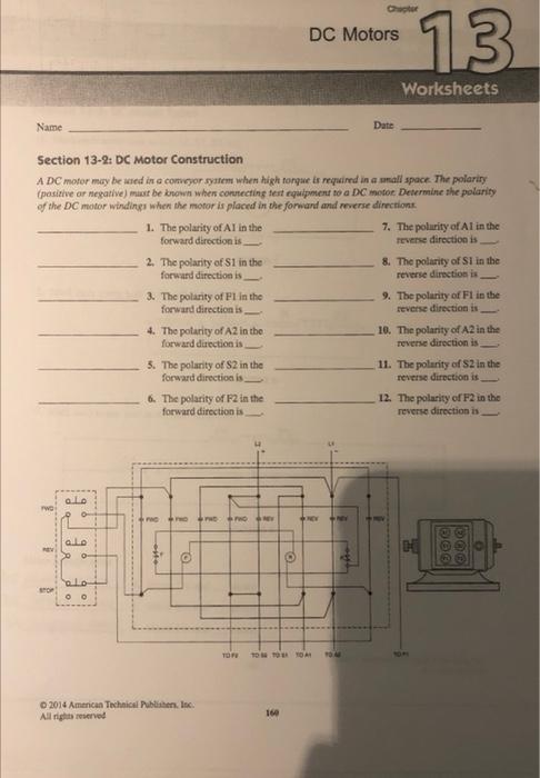 DC Motors 13. Worksheets Name Date Section 13-2: DC | Chegg.com