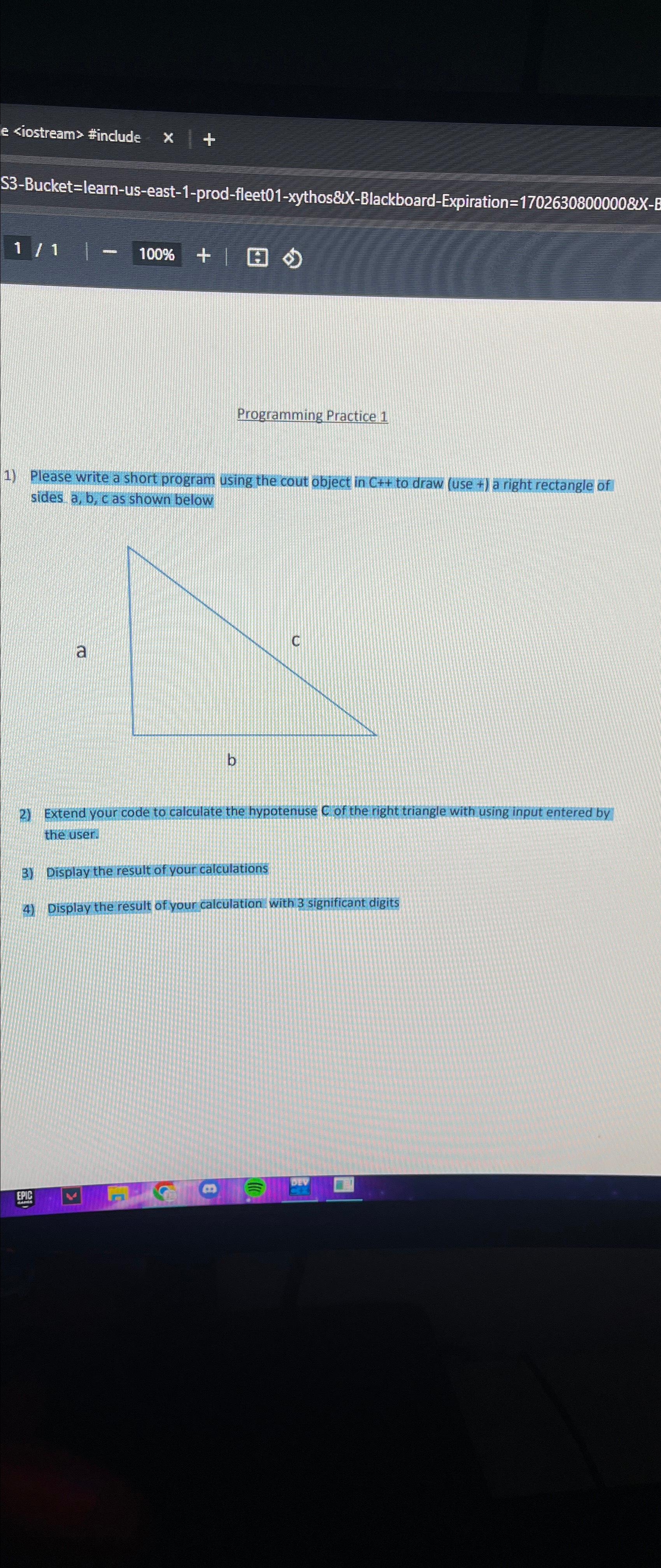 Solved Programming Practice 1Please write a short program | Chegg.com