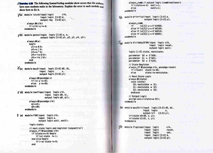 Solved Alwayscomb Output Logic Combinational 1f