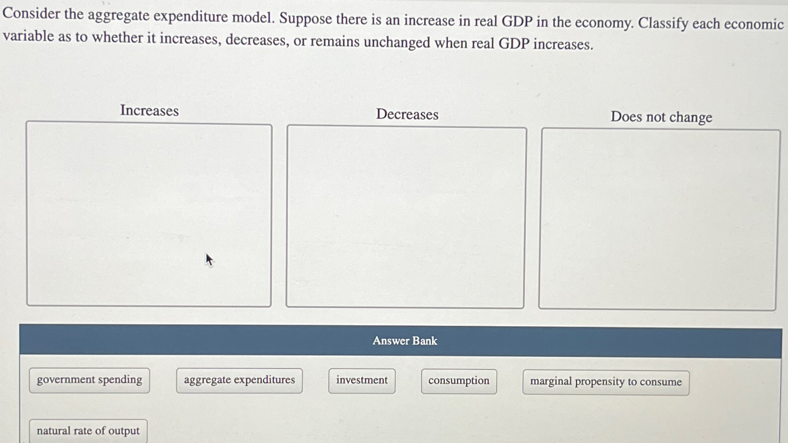 Solved Consider the aggregate expenditure model. Suppose | Chegg.com