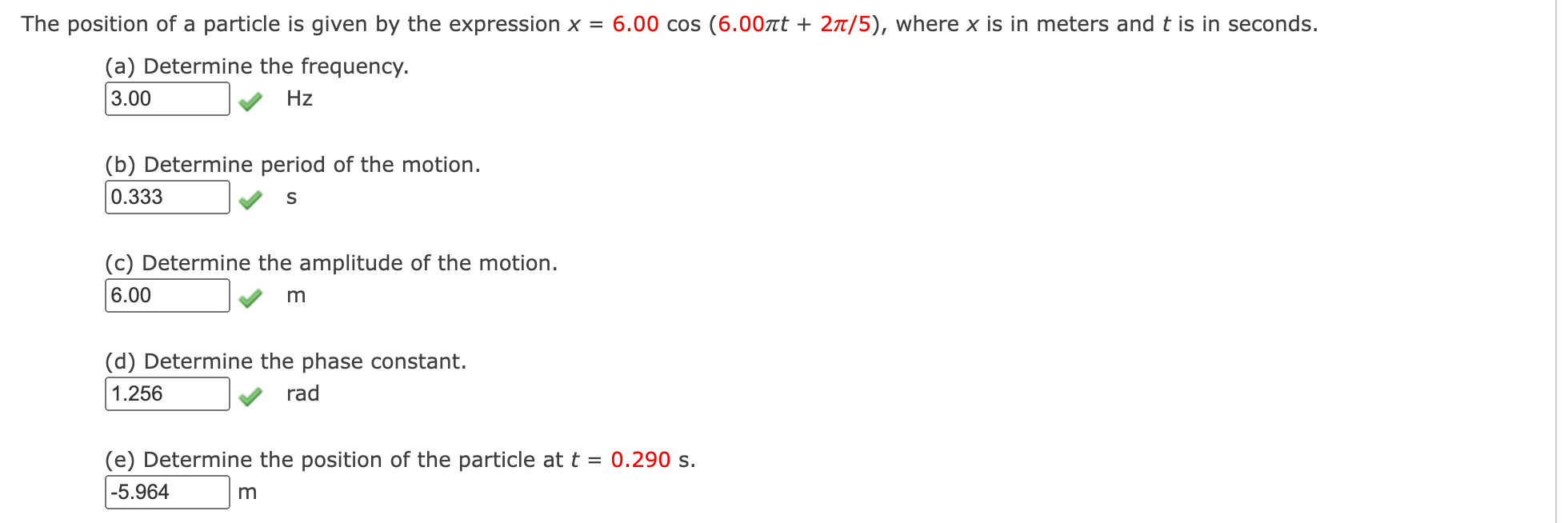 Solved The position of a particle is given by the expression | Chegg.com