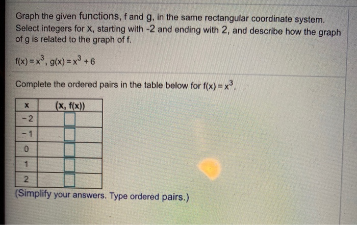 Solved Graph The Given Functions F And G In The Same